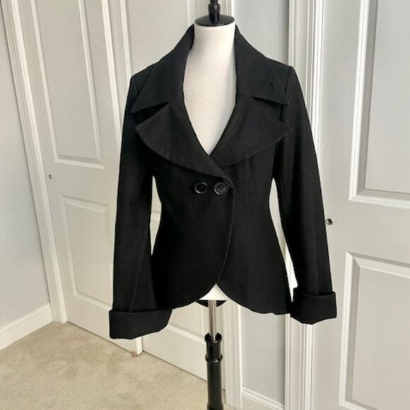 VENUS | Jackets & Coats | Venus Black High Low Winter Coat Size 2 ...